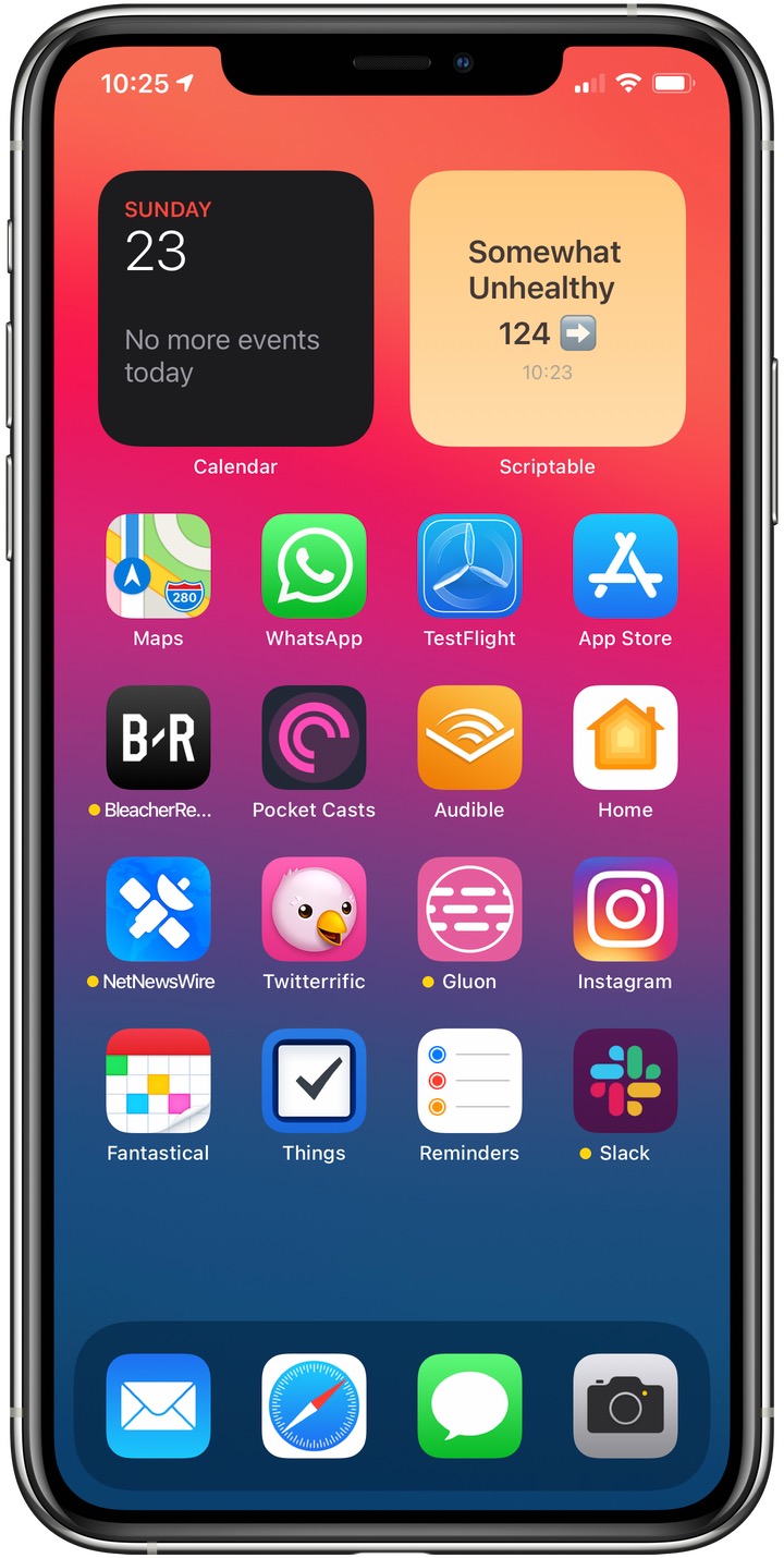 I used Scriptable to build an iOS 14 home screen widget to display the ...