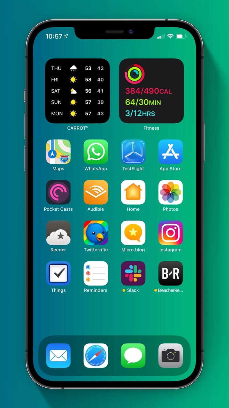 This is what I’ve settled on for my home screen after using iOS 14 and ...